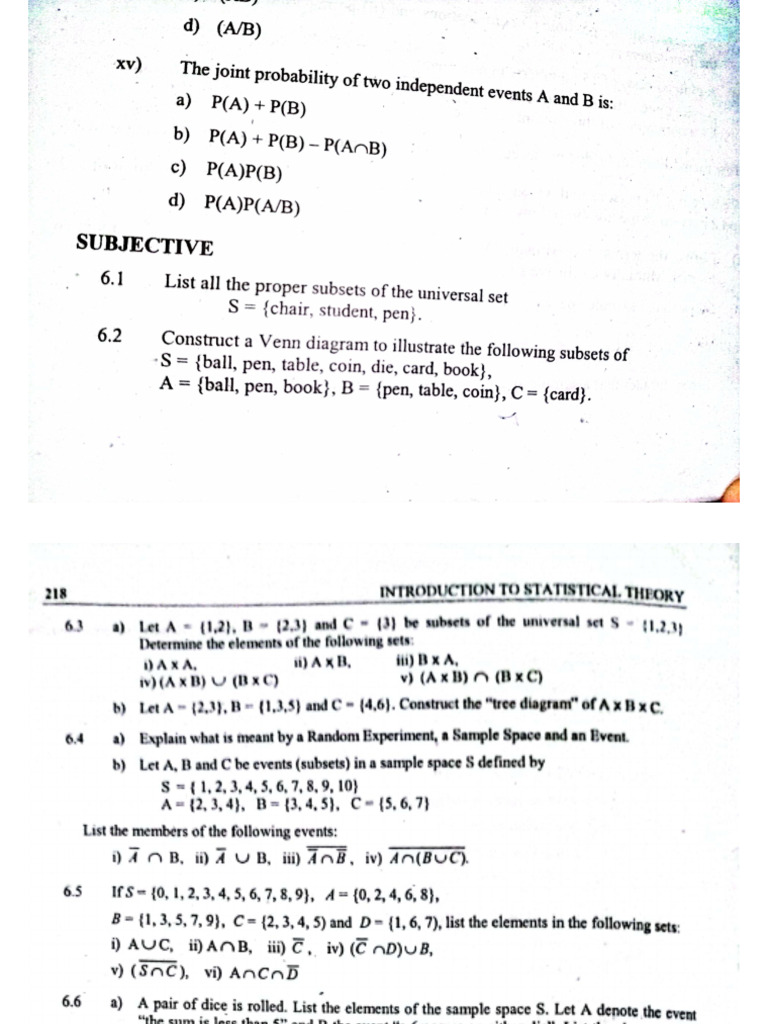 Statistics Unit 6 Exercise | PDF