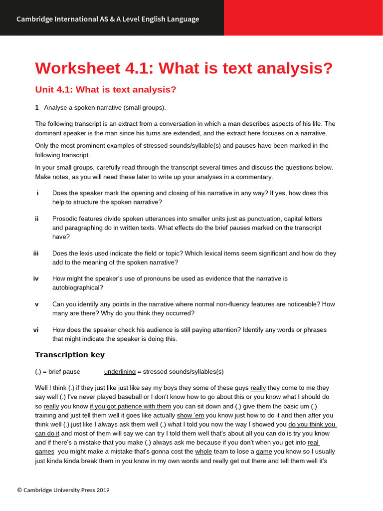 Worksheet 4.1 | PDF | Stress (Linguistics) | Human Communication