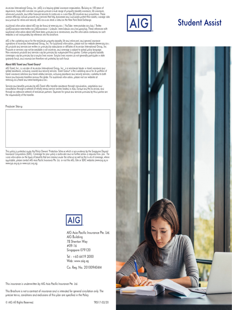 Student Assist Brochure Web | PDF | Insurance | American International ...