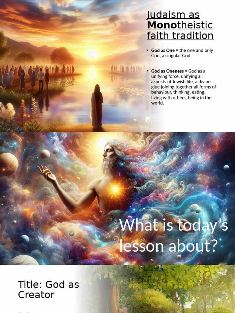 Understanding Judaism's Monotheism and Creation | PDF | Shabbat ...