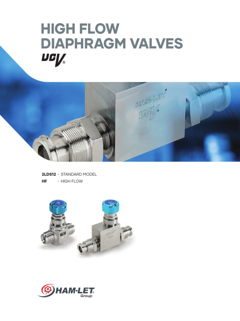 High Flow Diaphragm Valves Overview | PDF | Valve | Gases