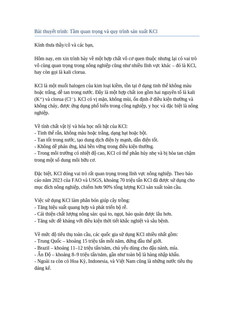 Bai Thuyet Trinh KCL | PDF