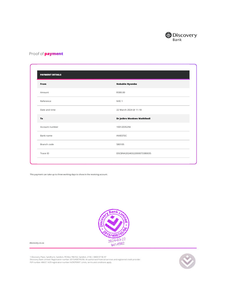 Proof of Payment | PDF
