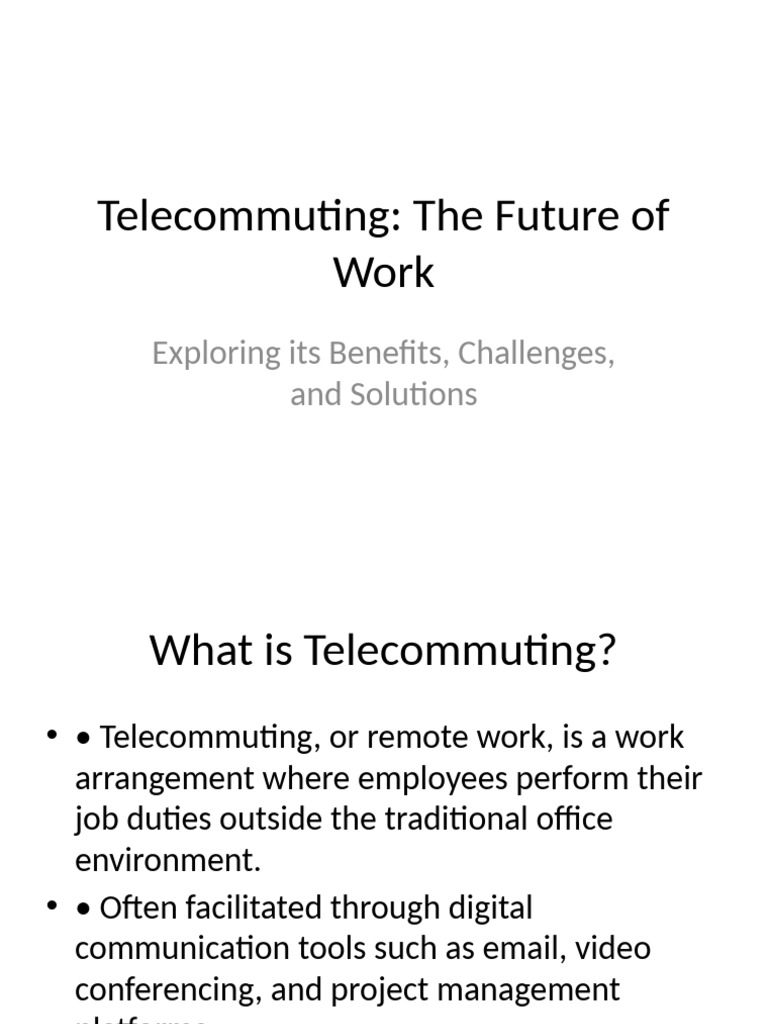 Telecommuting Presentation | PDF