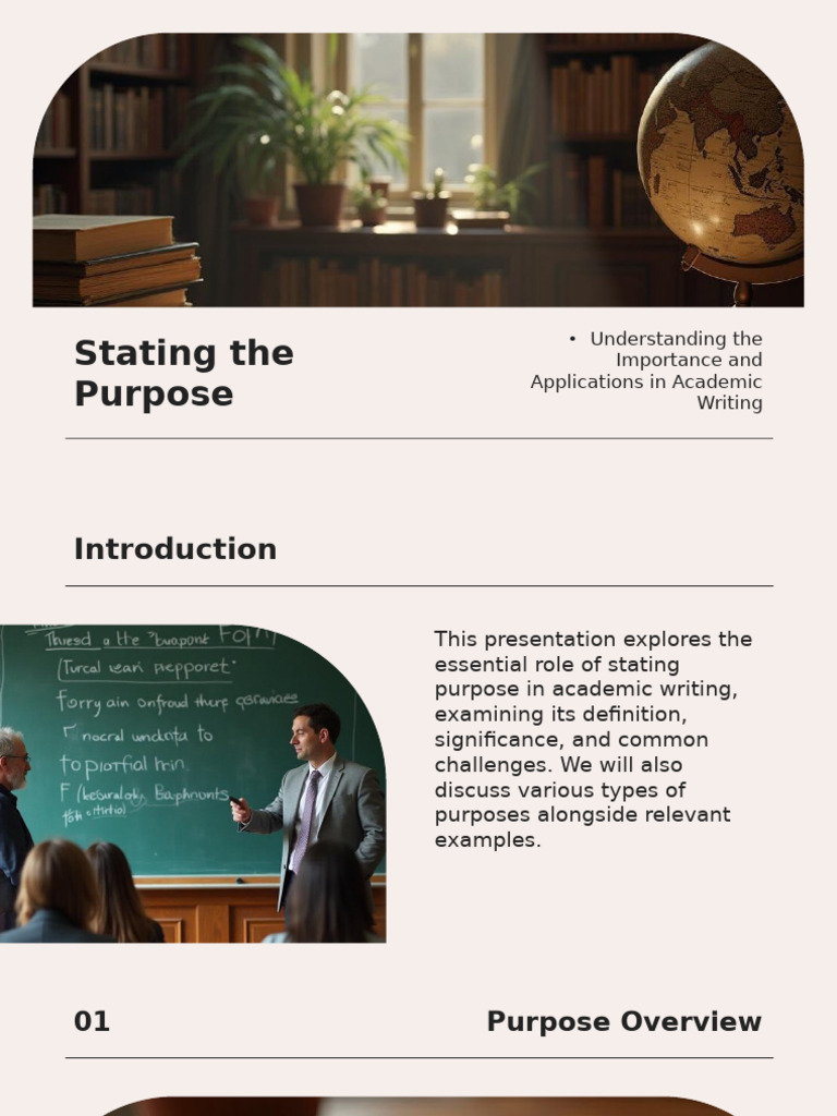 Stating The Purpose | PDF | Essays | Argument
