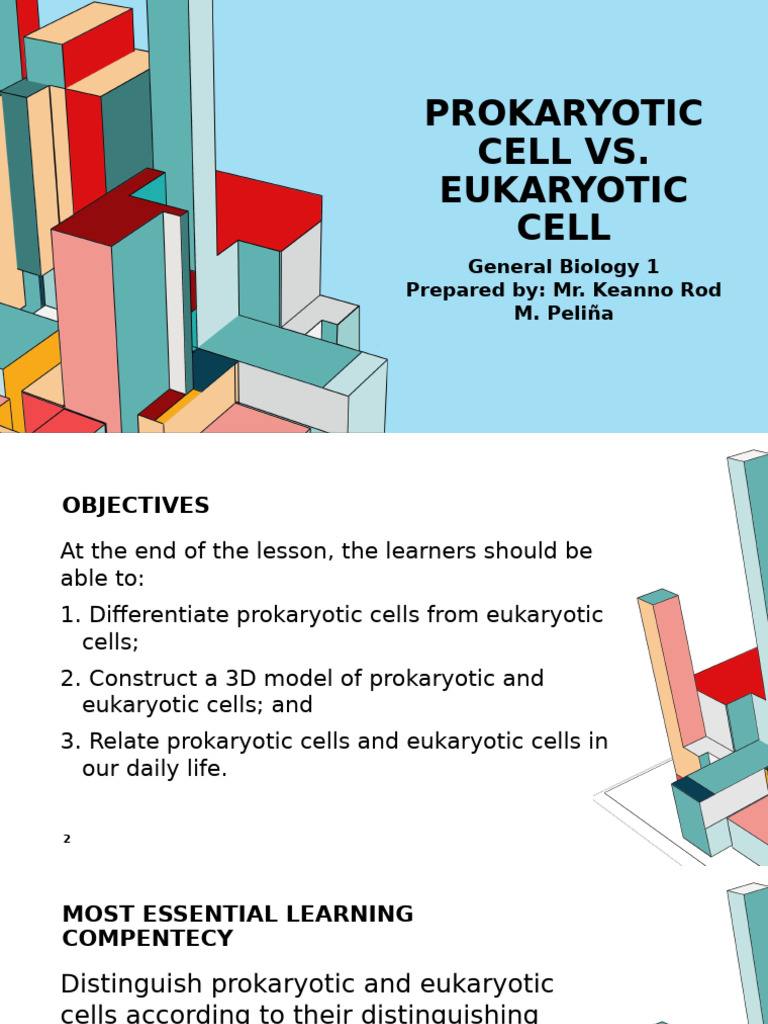 GB1 Q1W2S1 - Prokaryotic Cell vs. Eukaryotic Cell | PDF | Cell (Biology) | Prokaryote