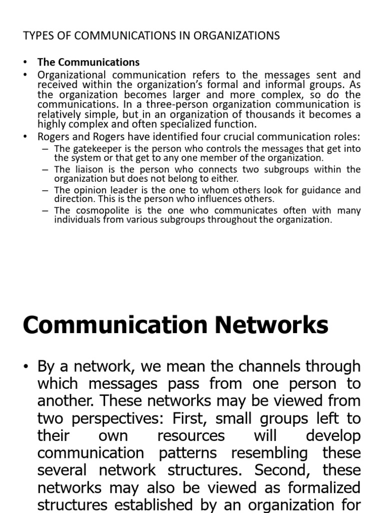 Com 411 PDF - Types of Communications in Organizations | PDF ...