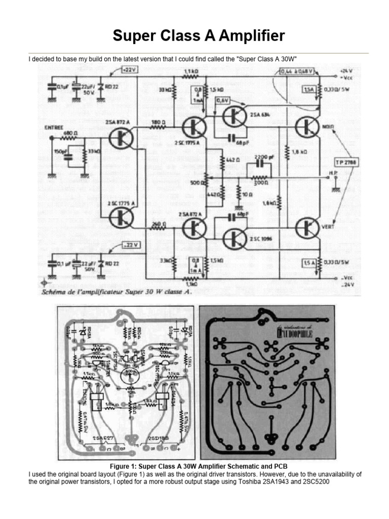 Super Class A Amplifier | PDF | Amplifier | Resistor