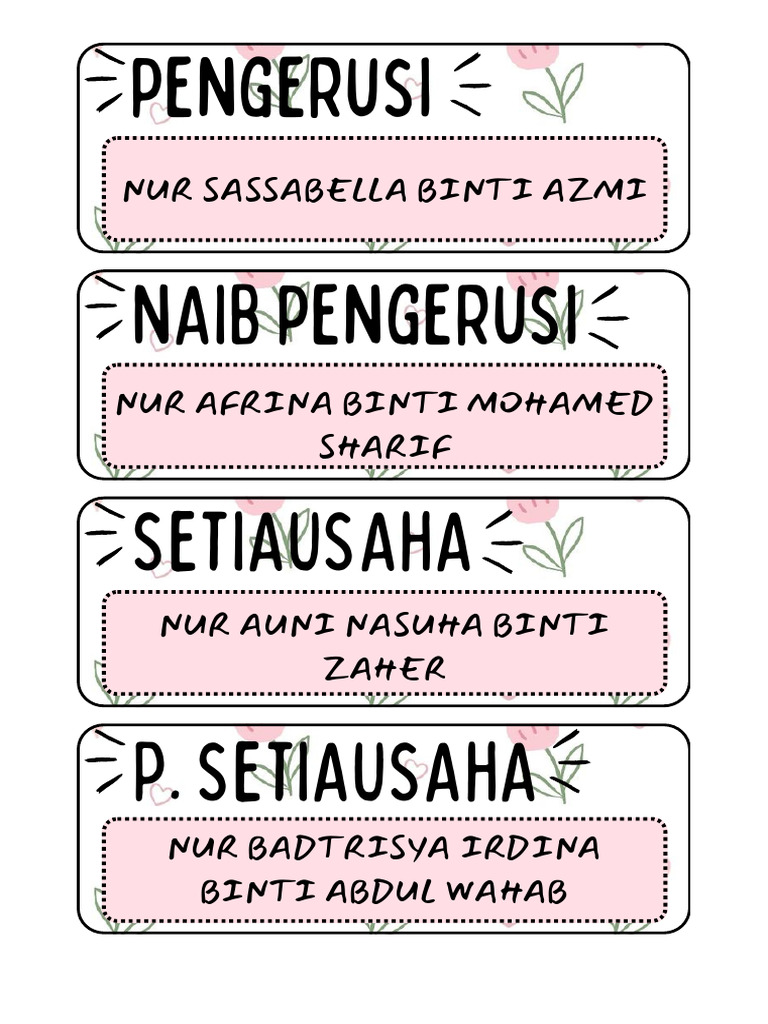 Student Folder Labels in Colorful Doodle Style | PDF