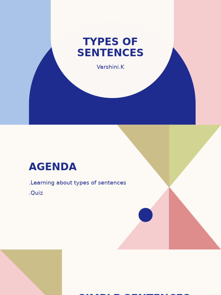 Types of Sentences For English (Autosaved) | PDF