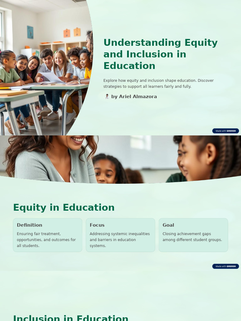 Equity and Inclusion in Education Guide | PDF | Inclusion (Education ...