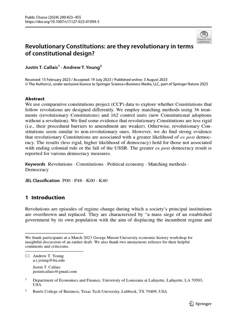 Revolutionary Constitutions | PDF