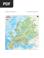 Physical Features of Europe | PDF | Europe | Mediterranean Sea