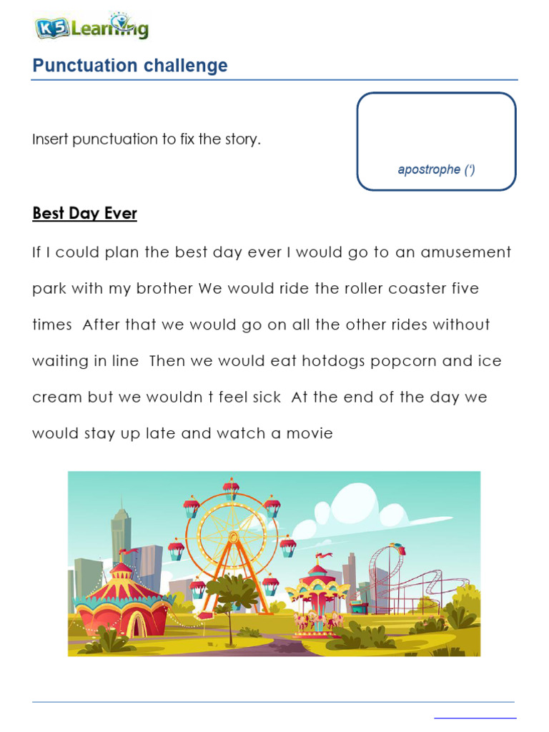 Grade 2 Punctuation Worksheet | PDF