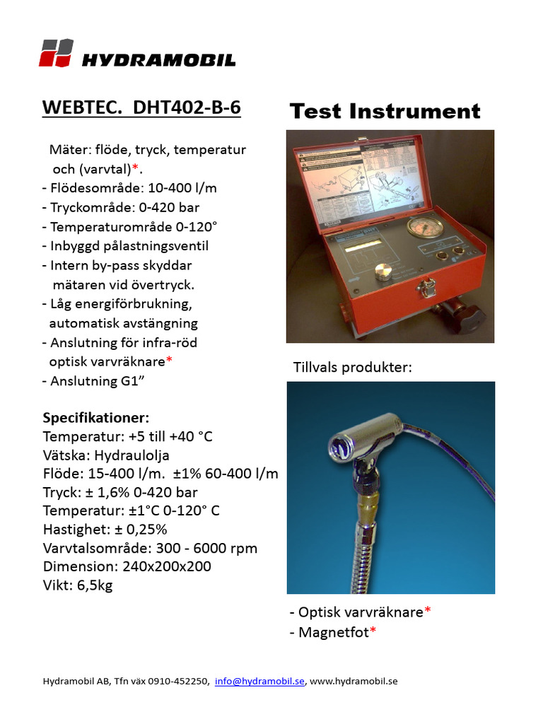Webtec - DHT402 B 6 | PDF