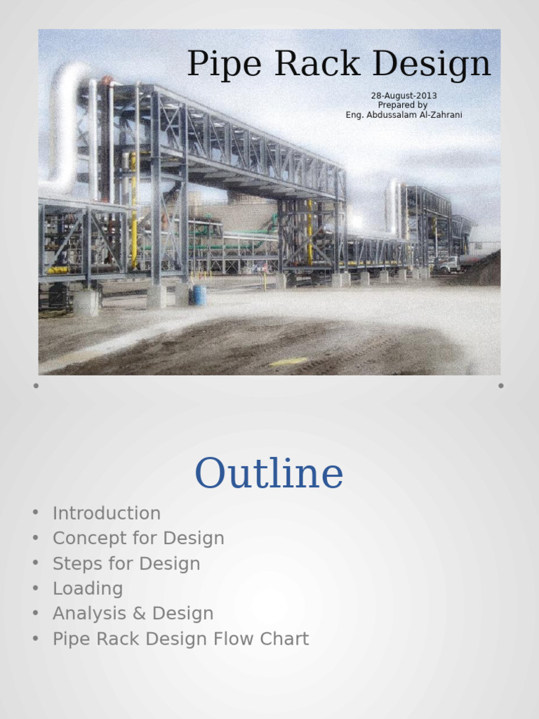 Presentation On Piperack | PDF | Beam (Structure) | Pipe (Fluid Conveyance)