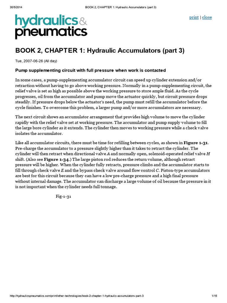 BOOK 2, CHAPTER 1 - Hydraulic Accumulators (Part 3) | PDF | Valve | Pump