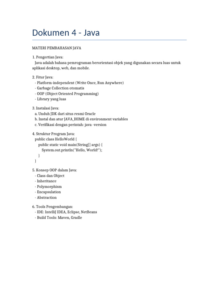 Dokumen 4 - Java | PDF