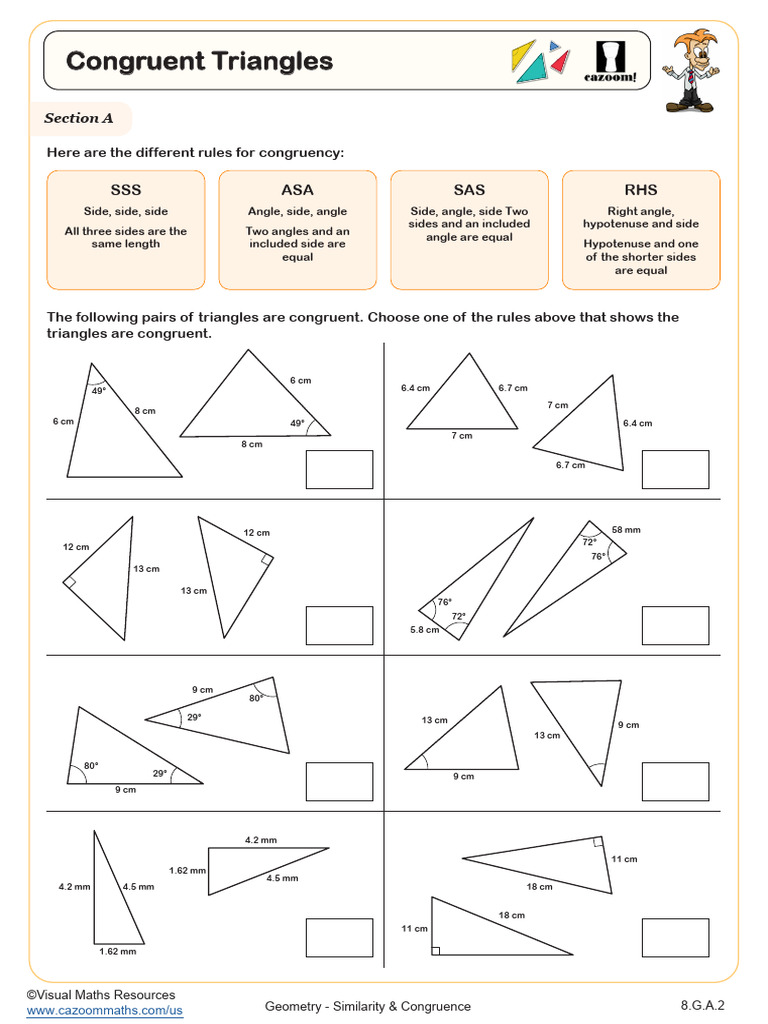 Cazoom Math. Similarity & Congruence. Congruent Triangles | PDF | Euclidean Plane Geometry ...