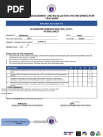 COT Observation Notes Form 2024-2025 | PDF