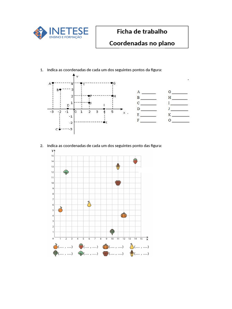 Coordenadas No Plano | PDF