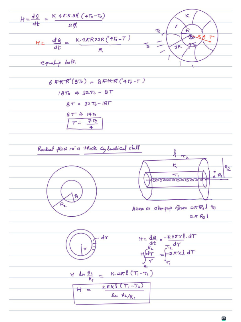 Thermal Conduction &radiation ws1 | PDF