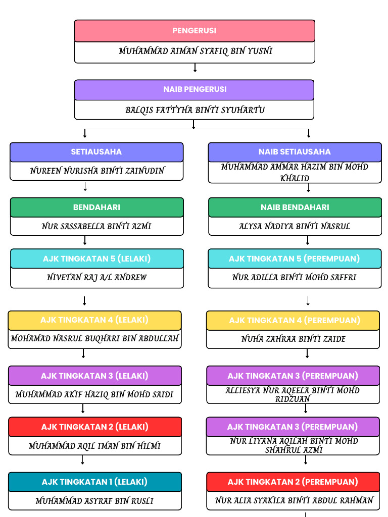 Colorful Bold Organization Chart | PDF