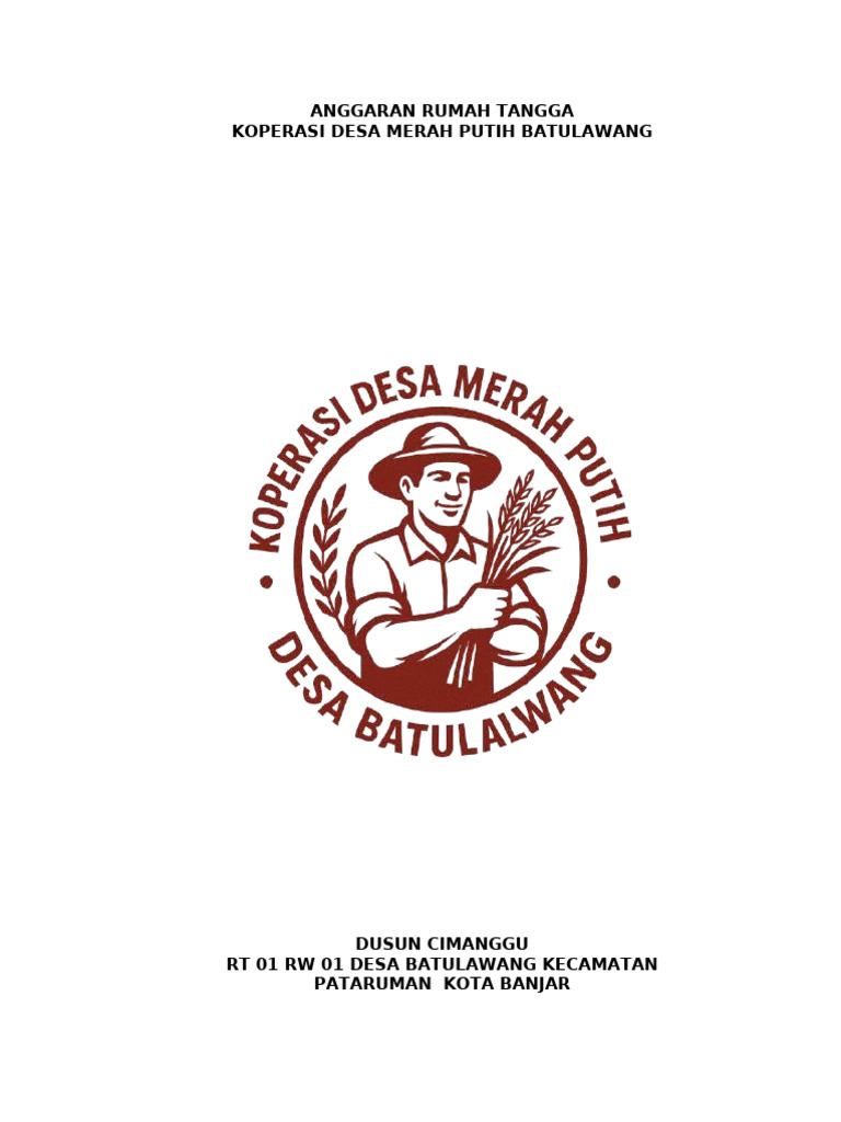 Art Kop Desa Merah Putih Batulawang | PDF