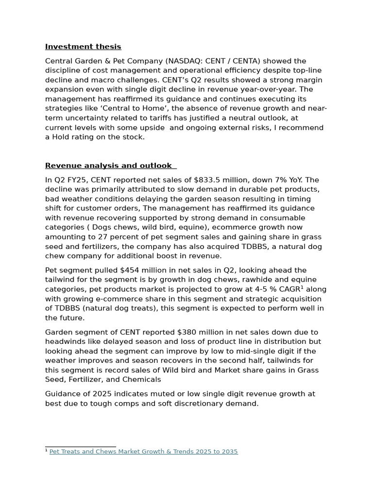 Investment Thesis Cent | PDF | E Commerce | Economies