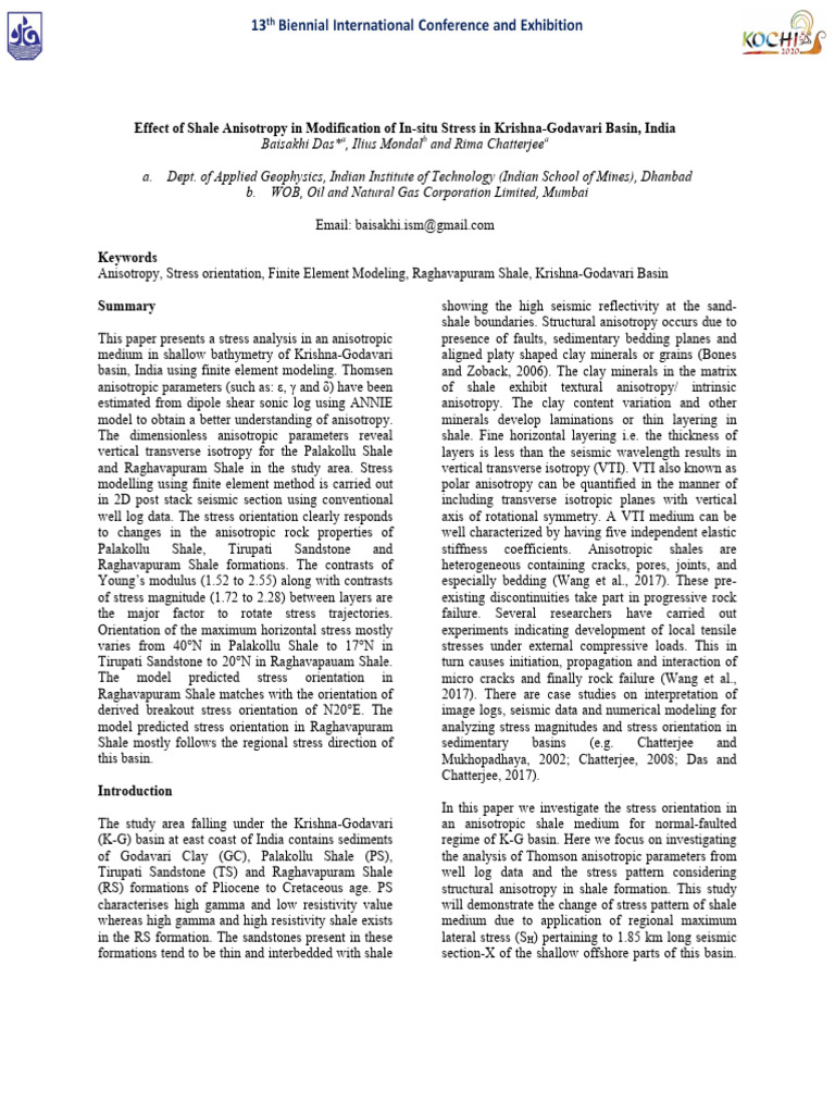 Effect of Shale Anisotropy | PDF | Anisotropy | Chemistry