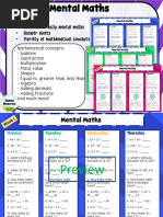 New Wave Mental Maths (Book E) - Answers: Tuesday | PDF