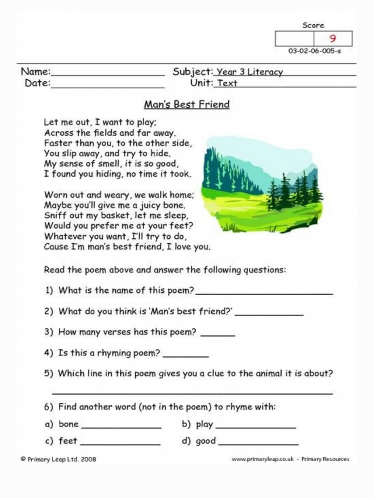 Grade 3 Literature Poetry - 250521 - 134034 | PDF