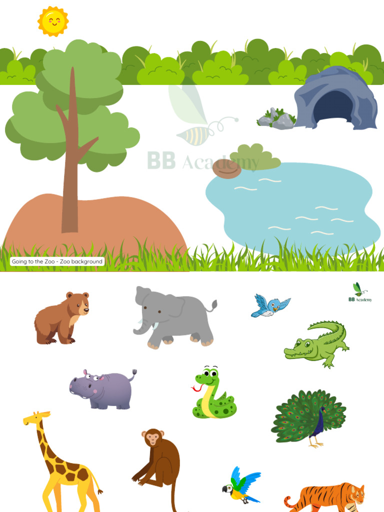 p2b4 Zoo Background Animals 1 | PDF