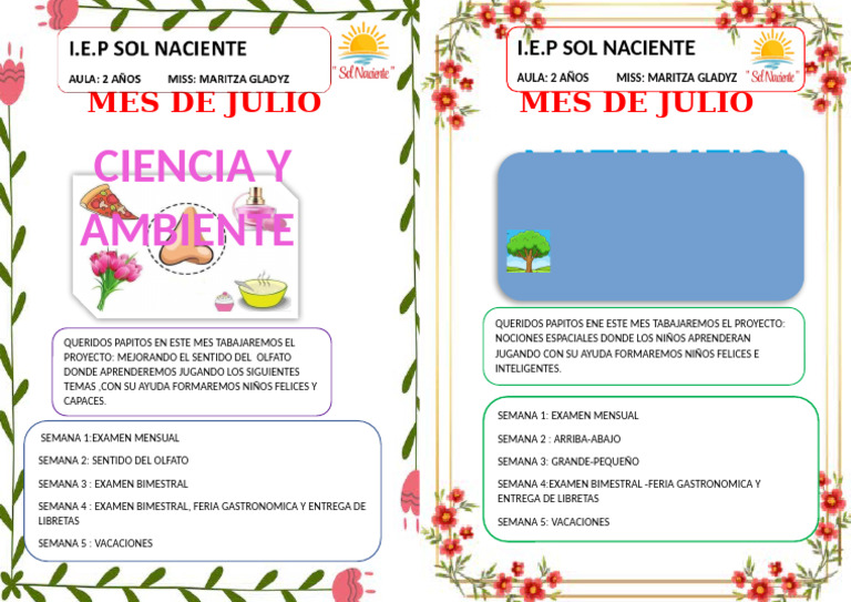 Mes de Julio | PDF
