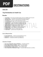 Goa Tourist Map with Distances | PDF