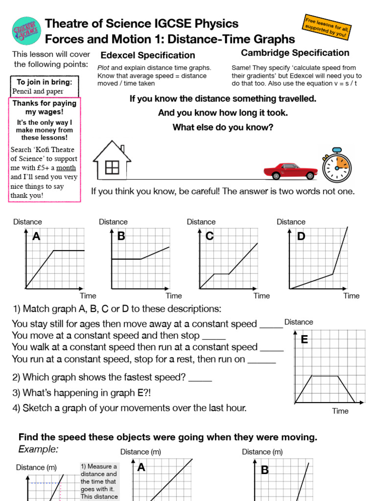 IGCSE Physics Forces and Motion Print Outs | PDF | Weight | Force