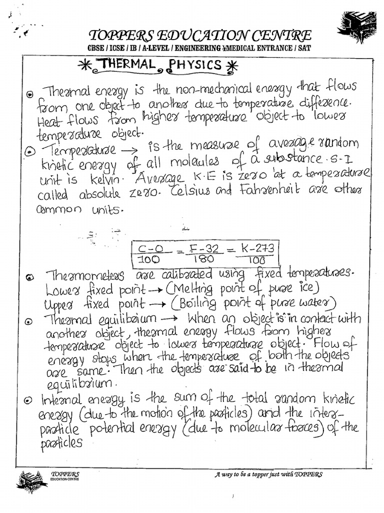 Thermal Physics | PDF