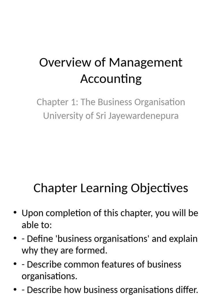 Expanded Management Accounting Presentation | PDF | Cooperative | Business