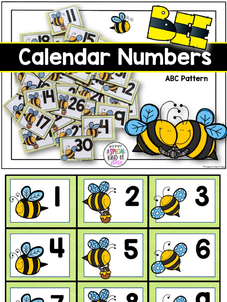 BeeCalendarNumbers 1 | PDF