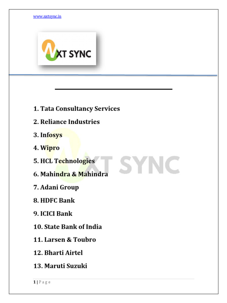 Nxtsync Collabaration Companies List | PDF | Economy Of Asia | Companies