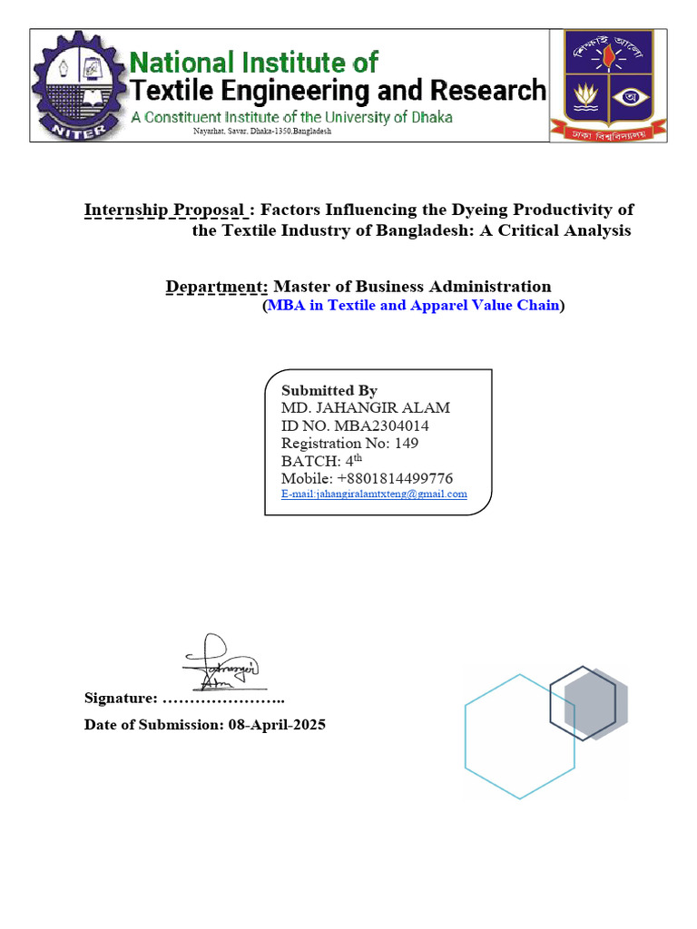 Factors Influencing The Dyeing Productivity of The Textile Industry of ...