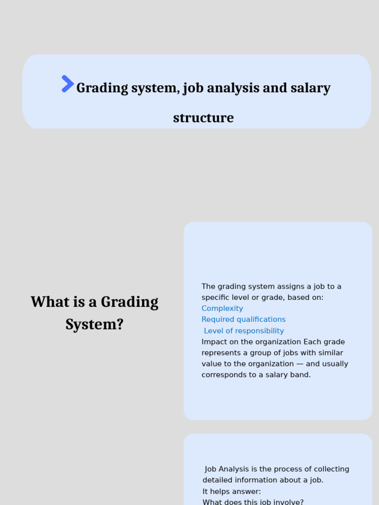 Grading System, Jobanalysis and Salary Structure | PDF | Salary ...