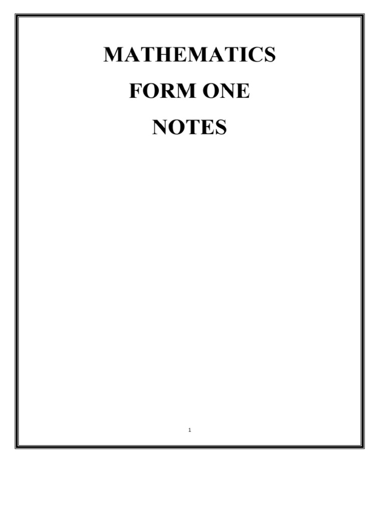 Math Form 01 | PDF
