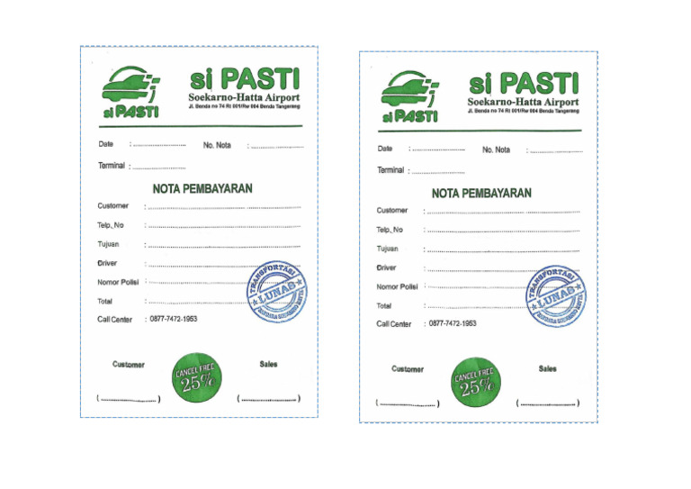 Nota Transport Kendaraan | PDF