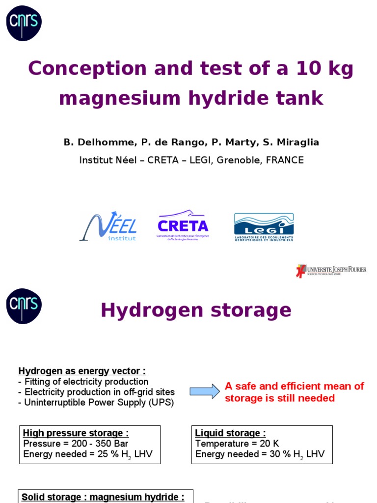 Magnesium Hydride | PDF | Hydrogen | Temperature