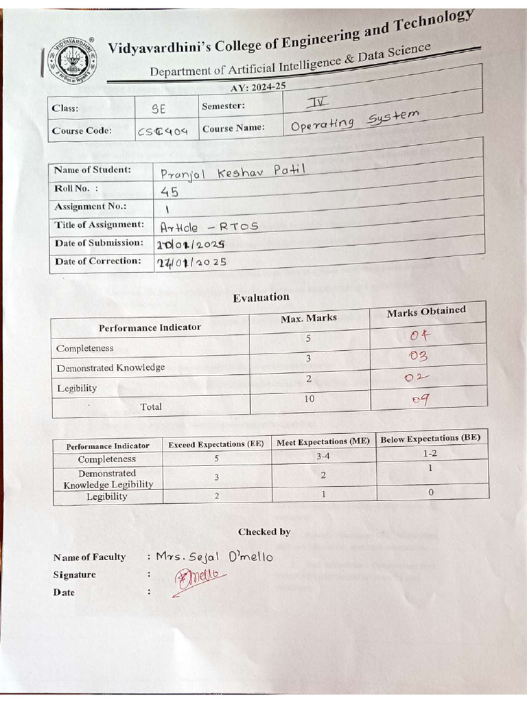 OS Assignment 1 | PDF