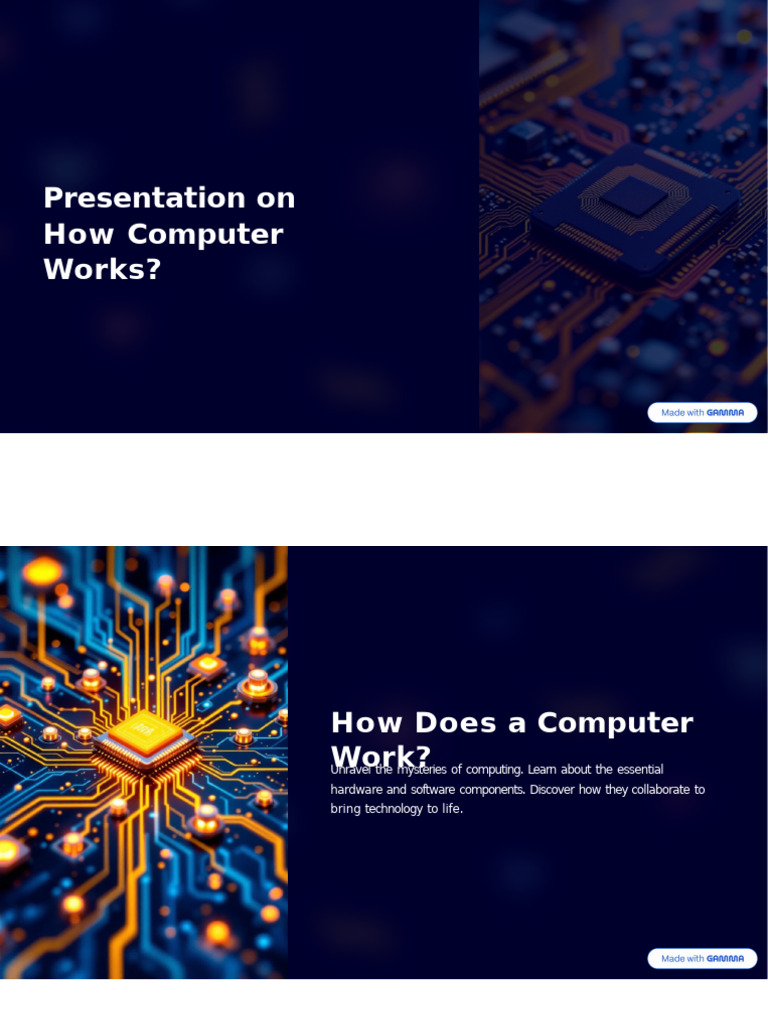 Presentation On How Computer Works | PDF | Computer Data Storage ...
