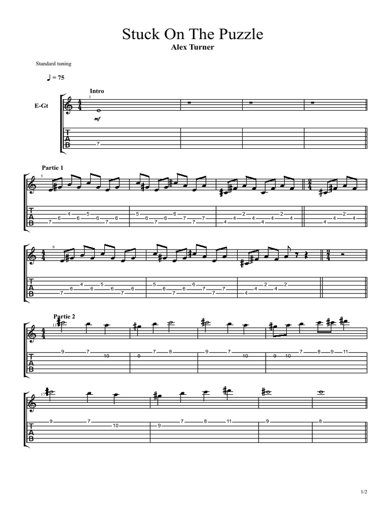 Alex Turner - Stuck in The Puzzle | PDF