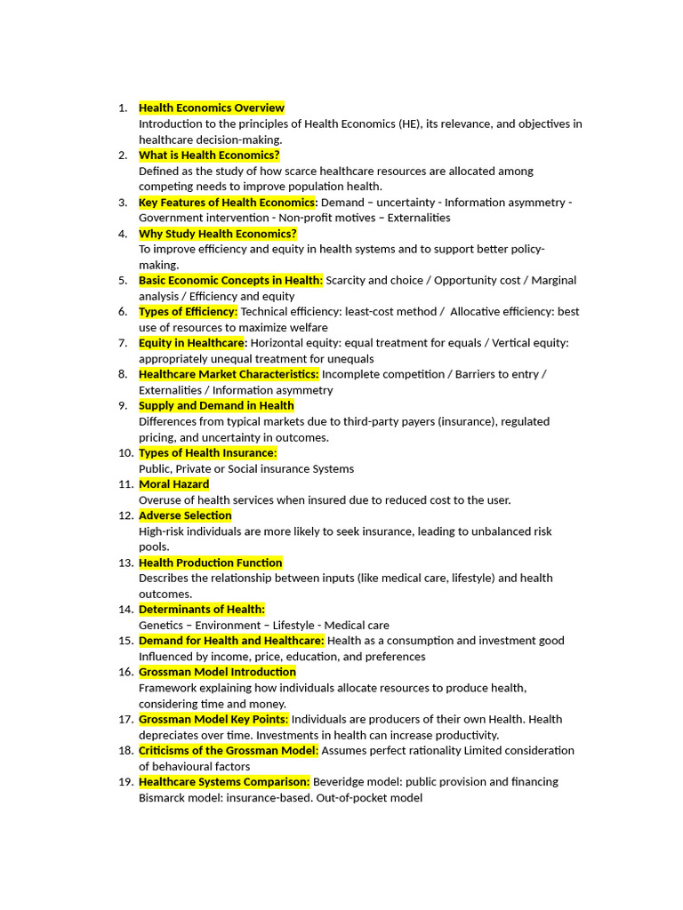 Health Economics Principles and Applications | PDF | Health Economics ...