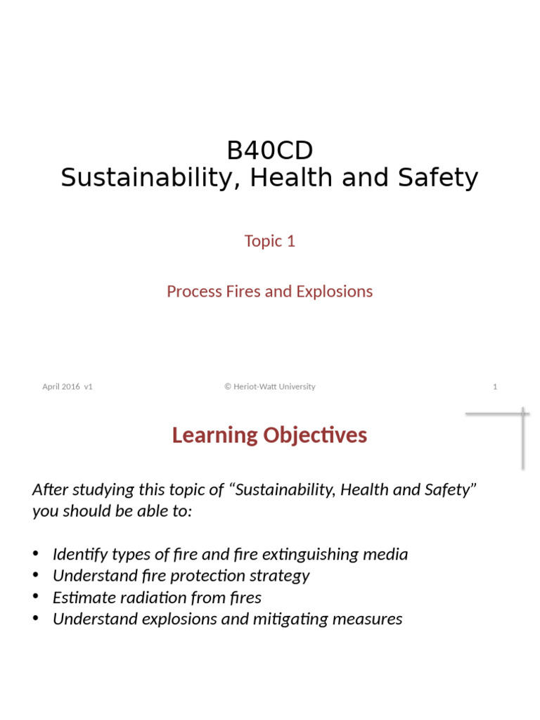 B40DB Safety Topic 1 | PDF | Fires | Combustion